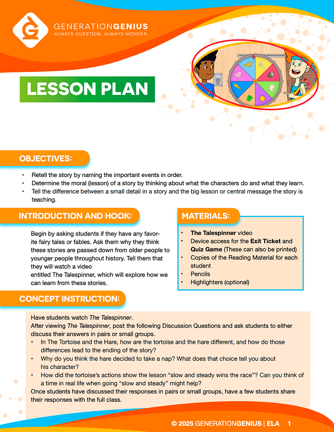 The Case of the Pea Milk: Main Ideas and Supporting Details ...